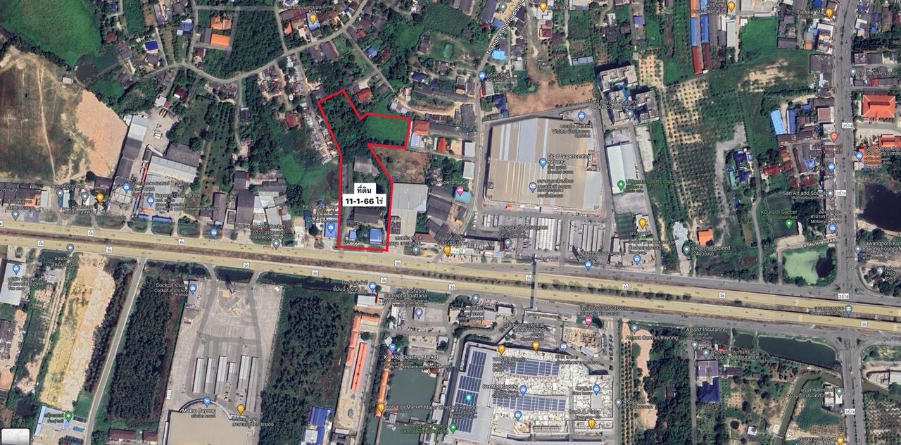 ขายที่ดินไกล้เซ็นทรัลระยอง 11-1-66 ไร่ | NaYoo